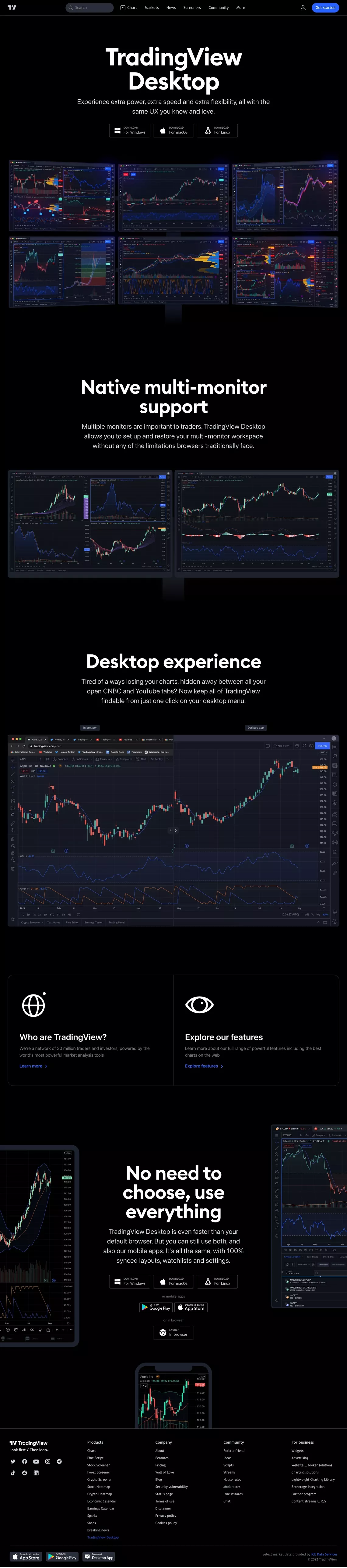 TradingView Desktop Application on Land-book - get inspired by landings ...