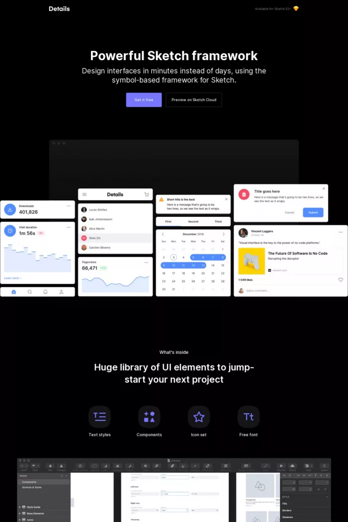Component libraries for wireframes, flowcharts, diagrams and handoff ...